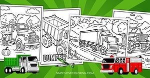 Truck Coloring Pages (Free PDF Printables) - Simply Love Coloring