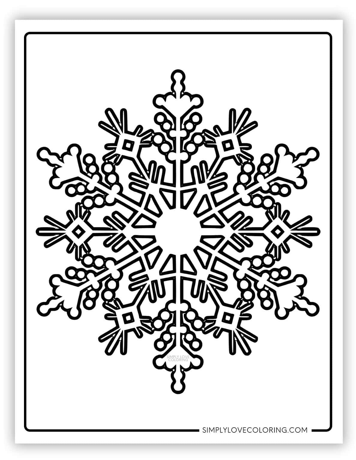 Snowflake Coloring Pages (Free PDF Printables) - Simply Love Coloring