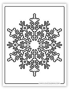 Snowflake Coloring Pages (Free PDF Printables) - Simply Love Coloring