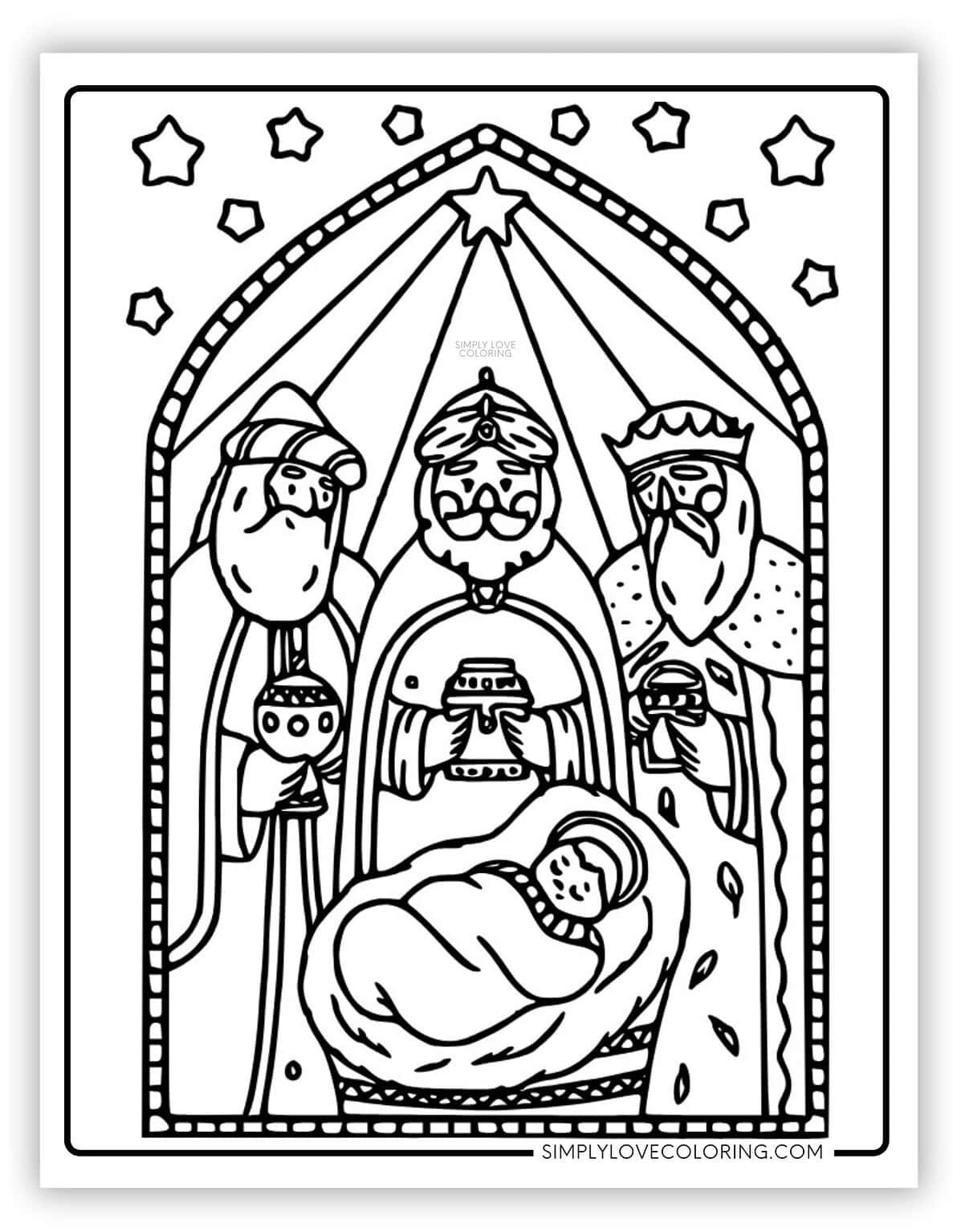 Nativity Coloring Pages (Free PDF Printables) - Simply Love Coloring