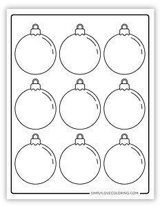 Christmas Ornament Templates (Free PDF Downloads) - Simply Love Coloring