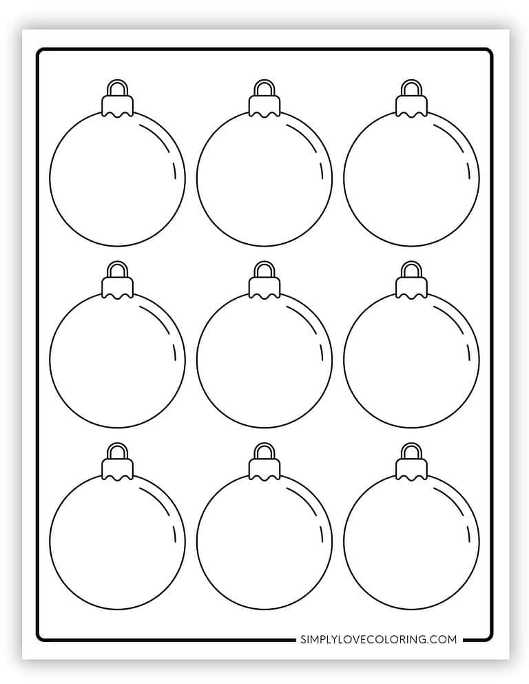 Christmas Ornament Templates (Free PDF Downloads) - Simply Love Coloring