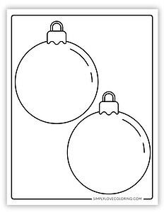 Christmas Ornament Templates (Free PDF Downloads) - Simply Love Coloring