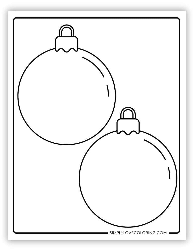Christmas Ornament Templates (Free PDF Downloads) - Simply Love Coloring