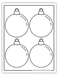 Christmas Ornament Templates (Free PDF Downloads) - Simply Love Coloring