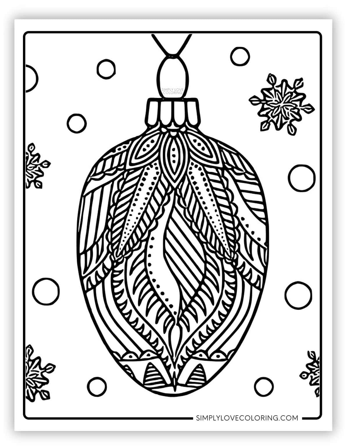 Christmas Ornament Coloring Pages (Free PDF Printables) - Simply Love ...