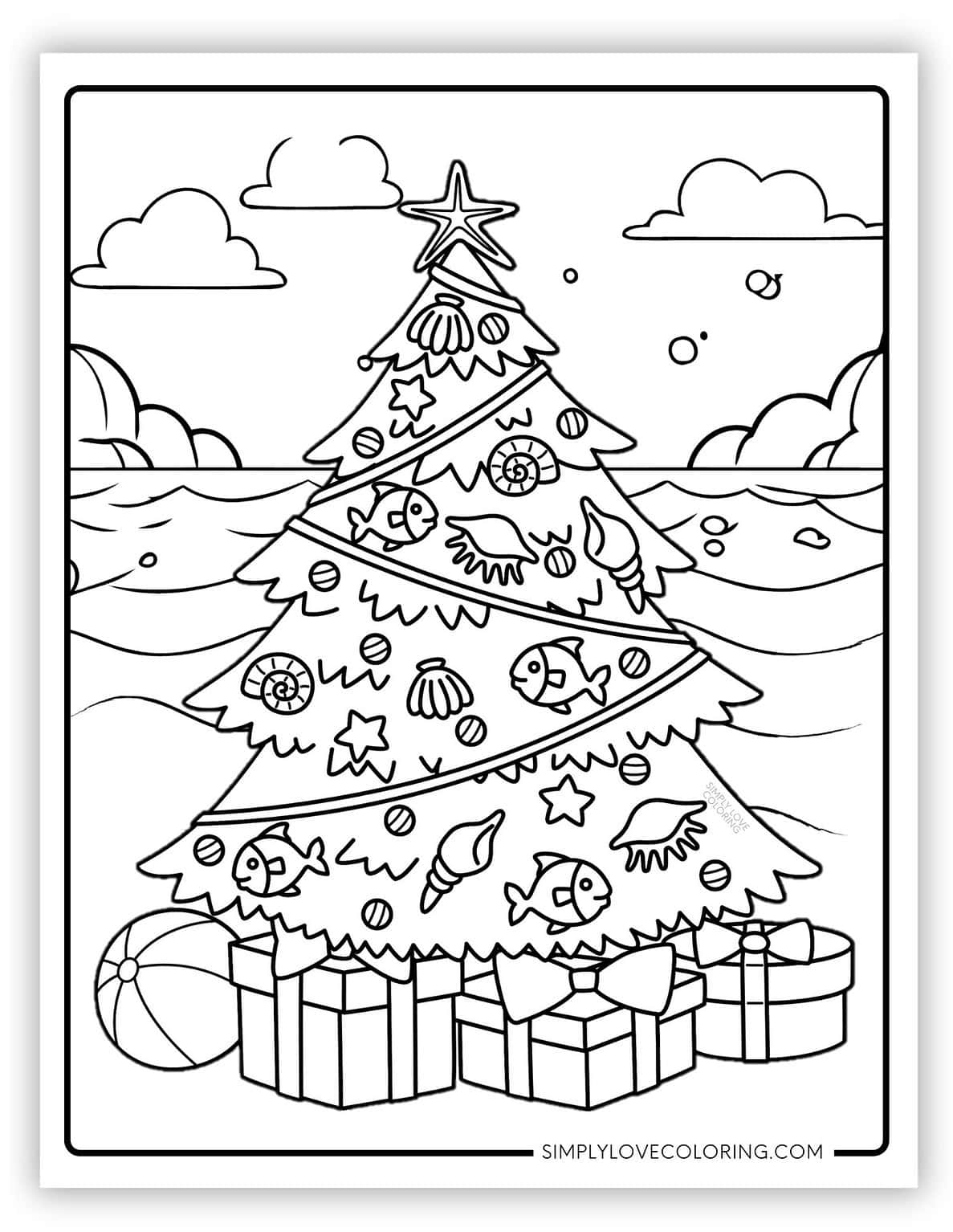 Christmas Tree Coloring Pages (Free PDF Printables) - Simply Love Coloring