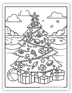 Christmas Tree Coloring Pages (Free PDF Printables) - Simply Love Coloring