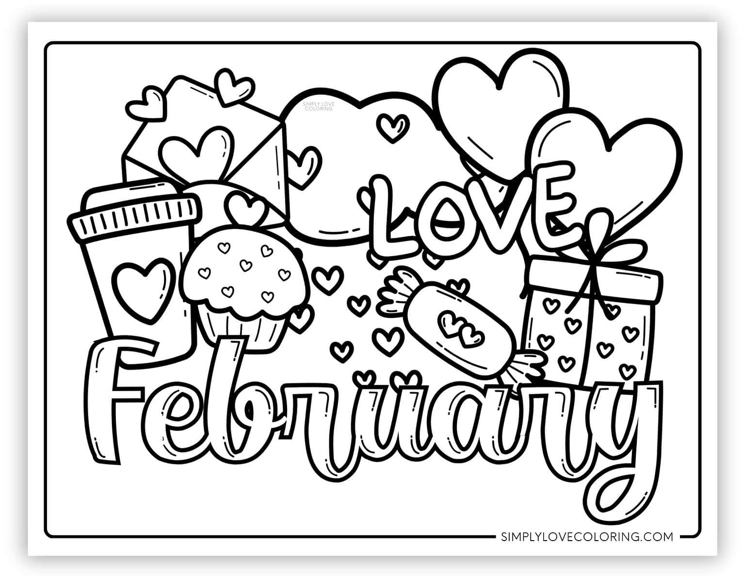 February Coloring Pages (Free PDF Printables) - Simply Love Coloring