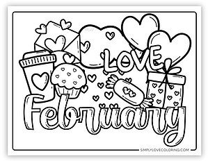 February Coloring Pages (Free PDF Printables) - Simply Love Coloring
