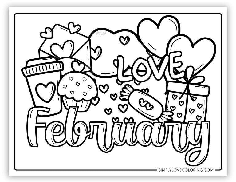 February Coloring Pages (Free PDF Printables) - Simply Love Coloring