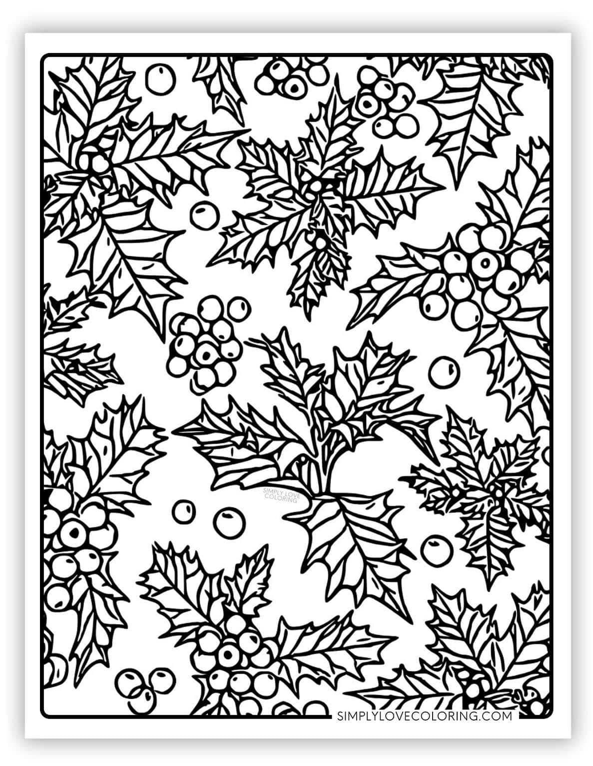 Mistletoe Coloring Pages (Free PDF Printables) - Simply Love Coloring