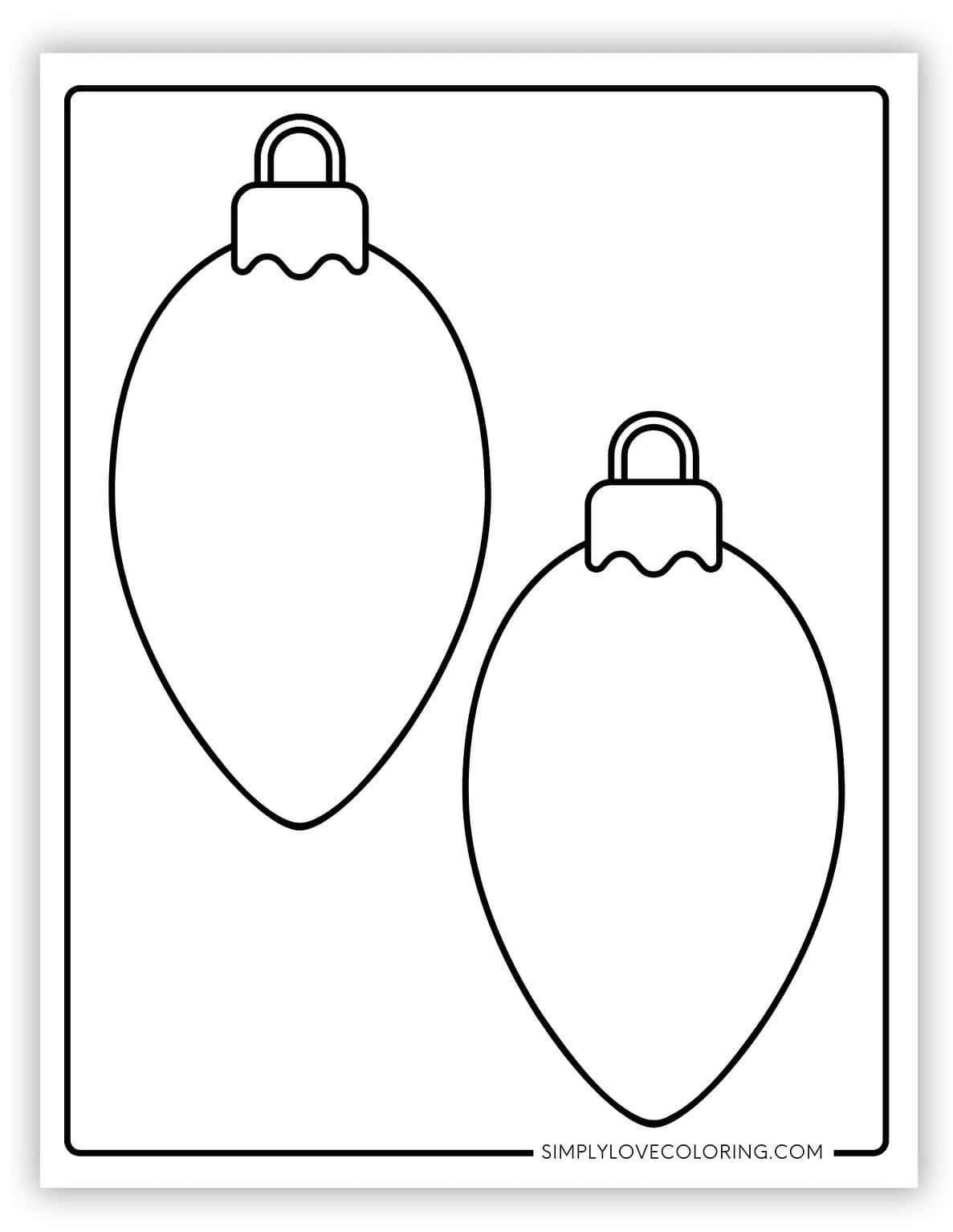 Christmas Ornament Templates (Free PDF Downloads) - Simply Love Coloring