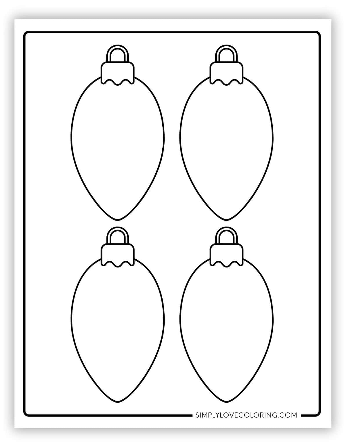 Christmas Ornament Templates (Free PDF Downloads) - Simply Love Coloring