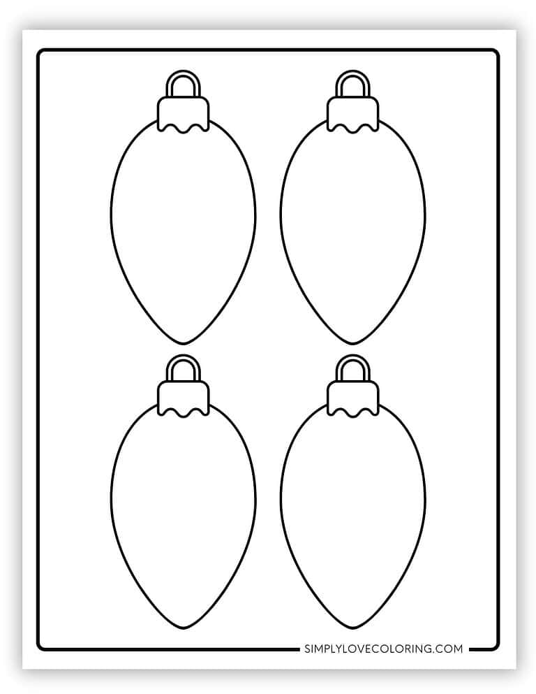 Christmas Ornament Templates (Free PDF Downloads) - Simply Love Coloring