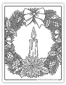 Christmas Wreath Coloring Pages - Simply Love Coloring