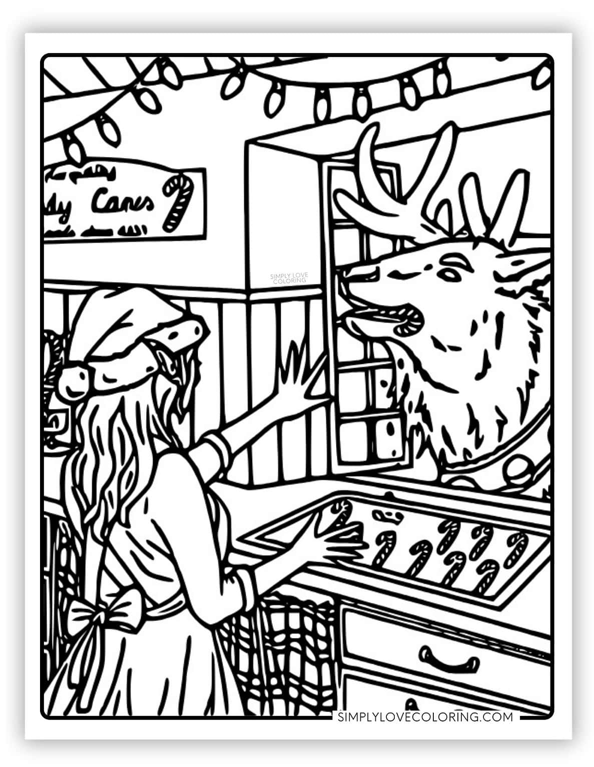 Reindeer Coloring Pages (Free PDF Printables) - Simply Love Coloring