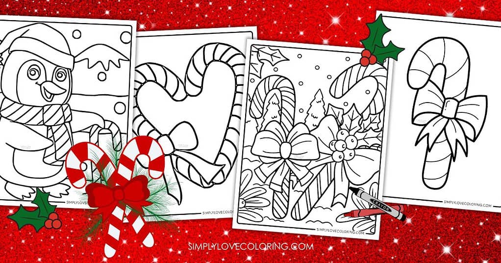 Candy Cane Coloring Pages (Free PDF Printables) - Simply Love Coloring