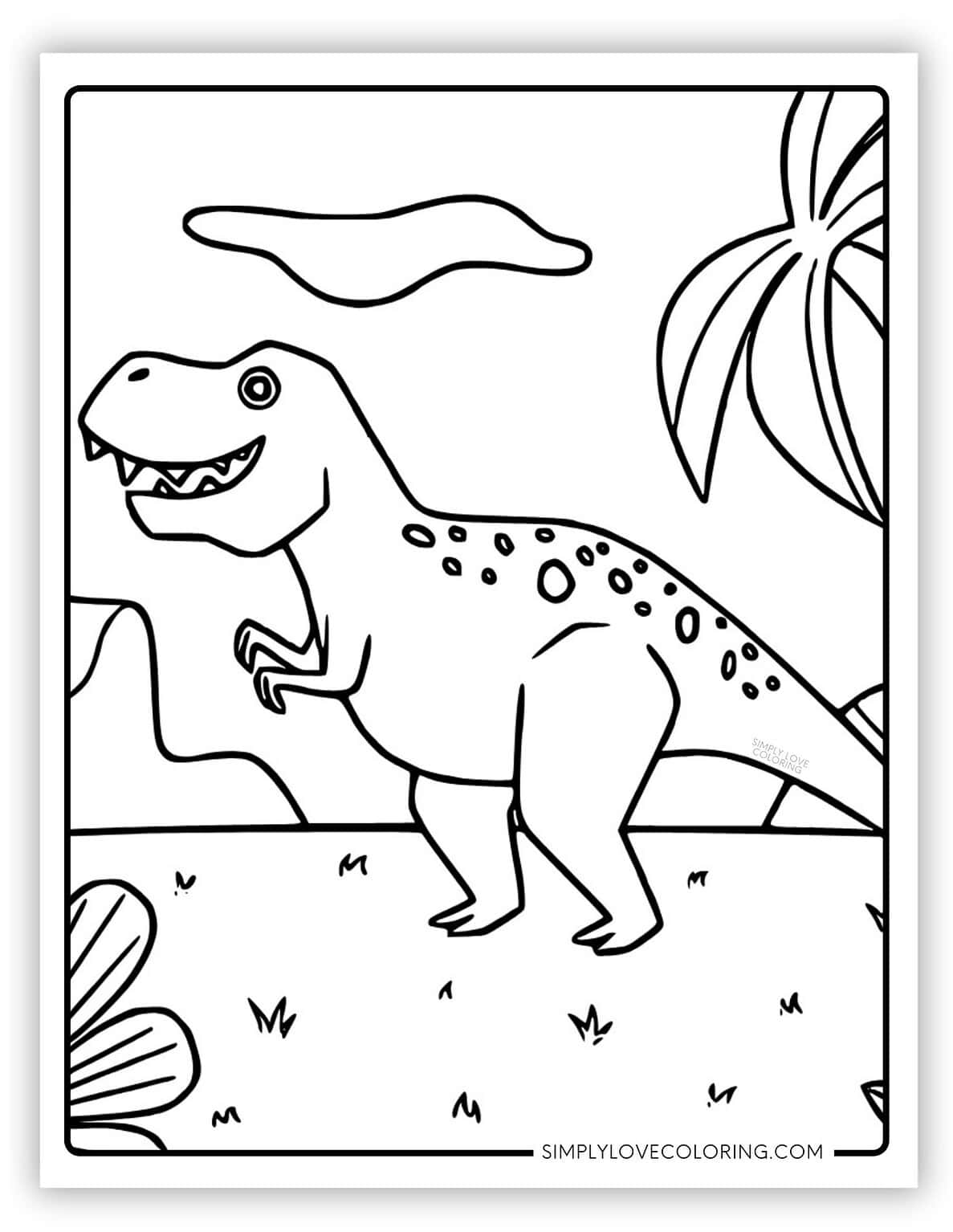 T Rex Coloring Pages (Free PDF Printables) - Simply Love Coloring