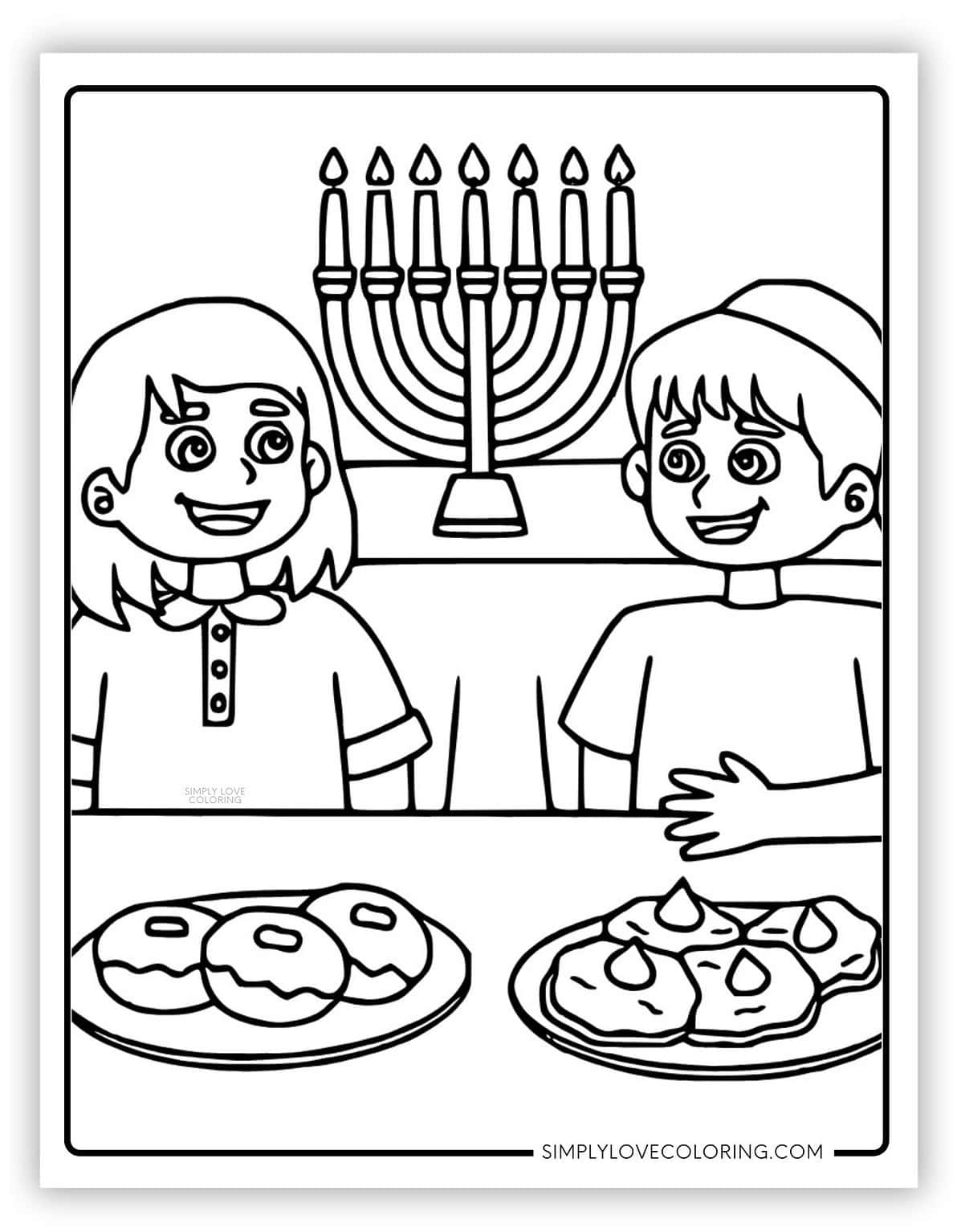 Free Hanukkah Coloring Pages for Kids PDF – Printable Fun for Holiday ...