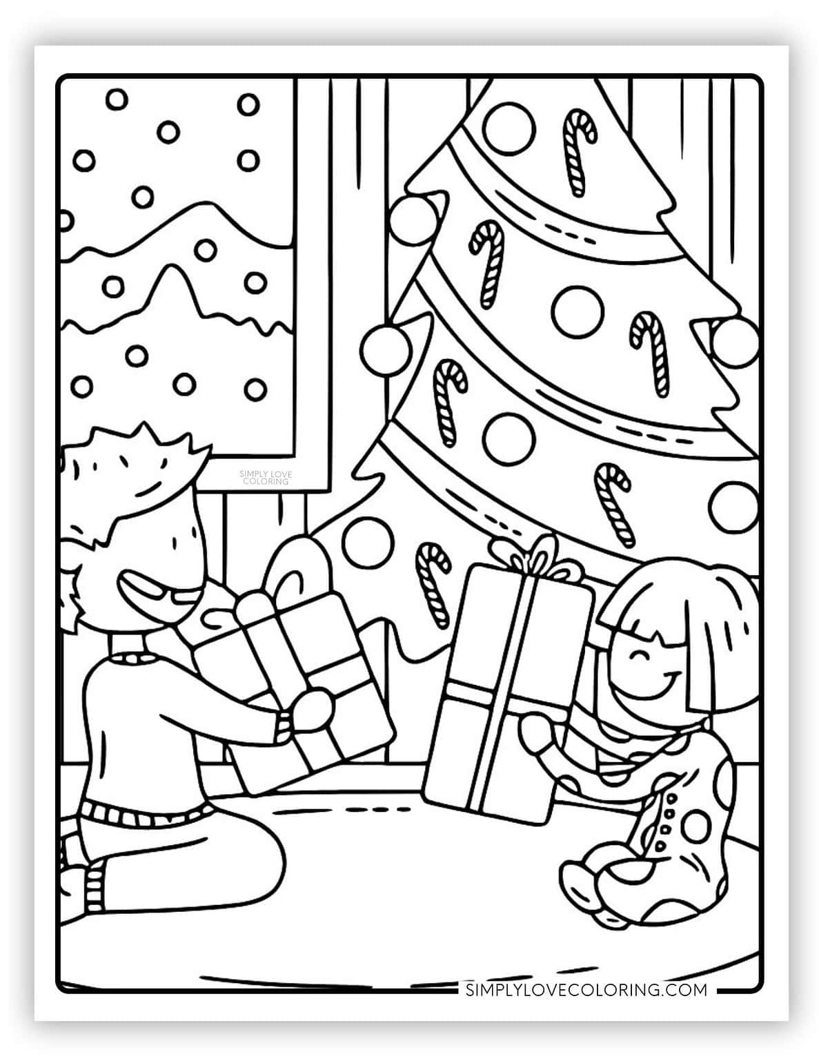 Christmas Present Coloring Pages (Free PDF Printables) - Simply Love ...