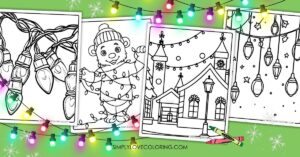 Christmas Lights Coloring Pages (Free PDF Printables) - Simply Love ...