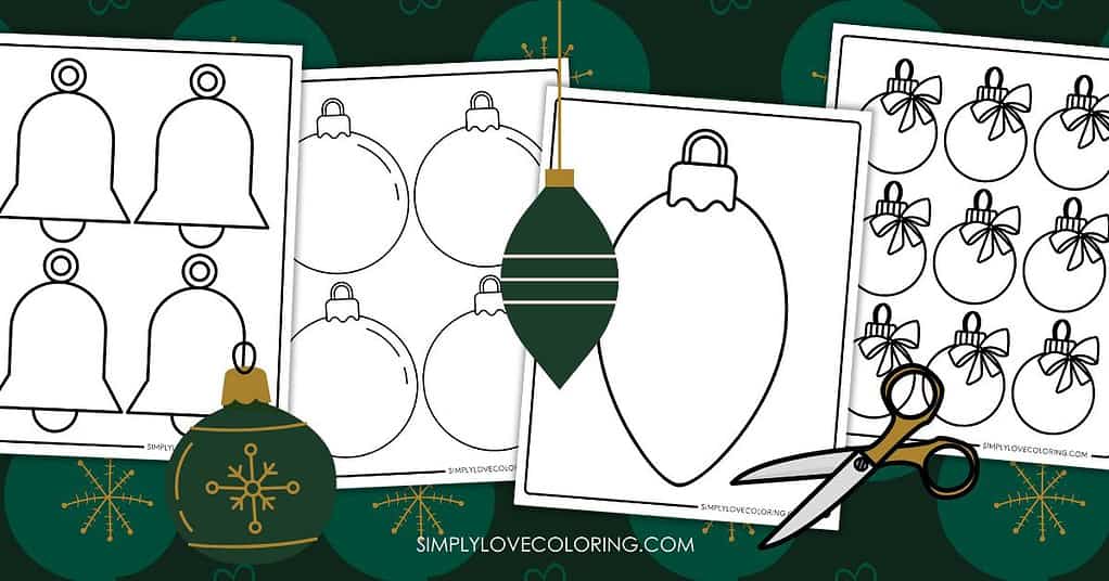 Christmas Ornament Templates (Free PDF Downloads) - Simply Love Coloring