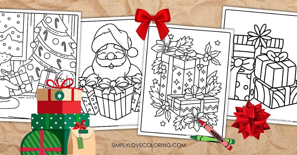 Christmas Present Coloring Pages (Free PDF Printables) - Simply Love ...