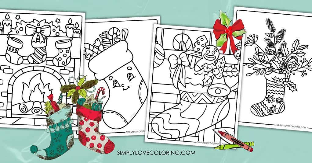 Christmas Stocking Coloring Pages (Free PDF Printables) - Simply Love ...