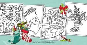 Christmas Stocking Coloring Pages (Free PDF Printables) - Simply Love ...