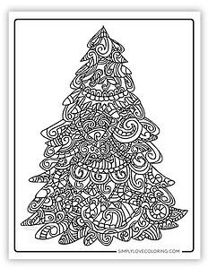 Christmas Mandala Coloring Pages (Free PDF Printables) - Simply Love ...