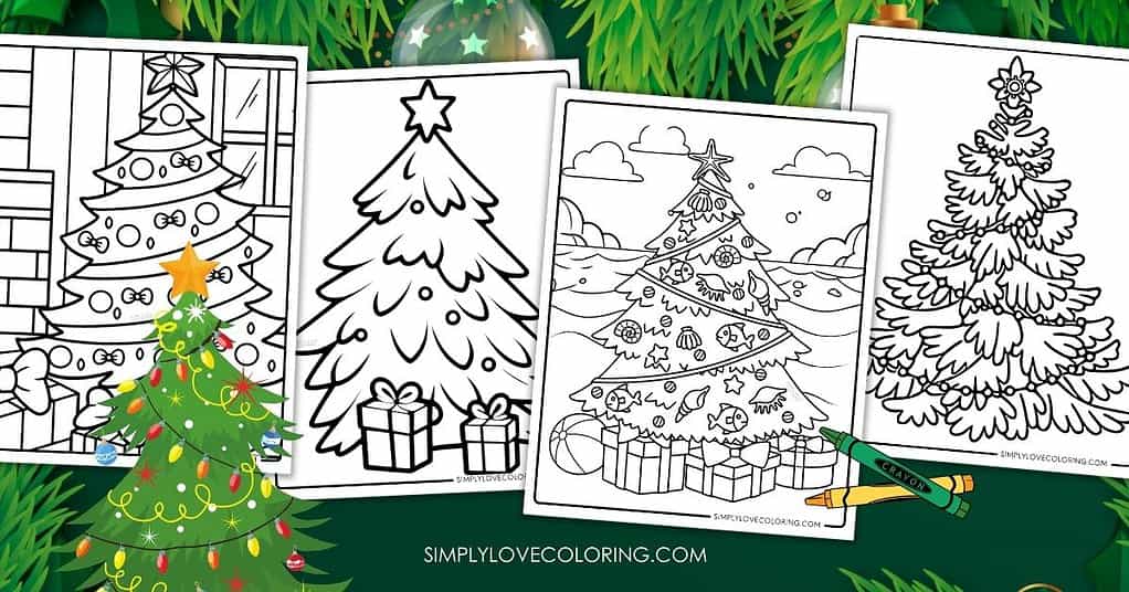 Christmas Tree Coloring Pages (Free PDF Printables) - Simply Love Coloring