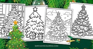 Christmas Tree Coloring Pages (Free PDF Printables) - Simply Love Coloring