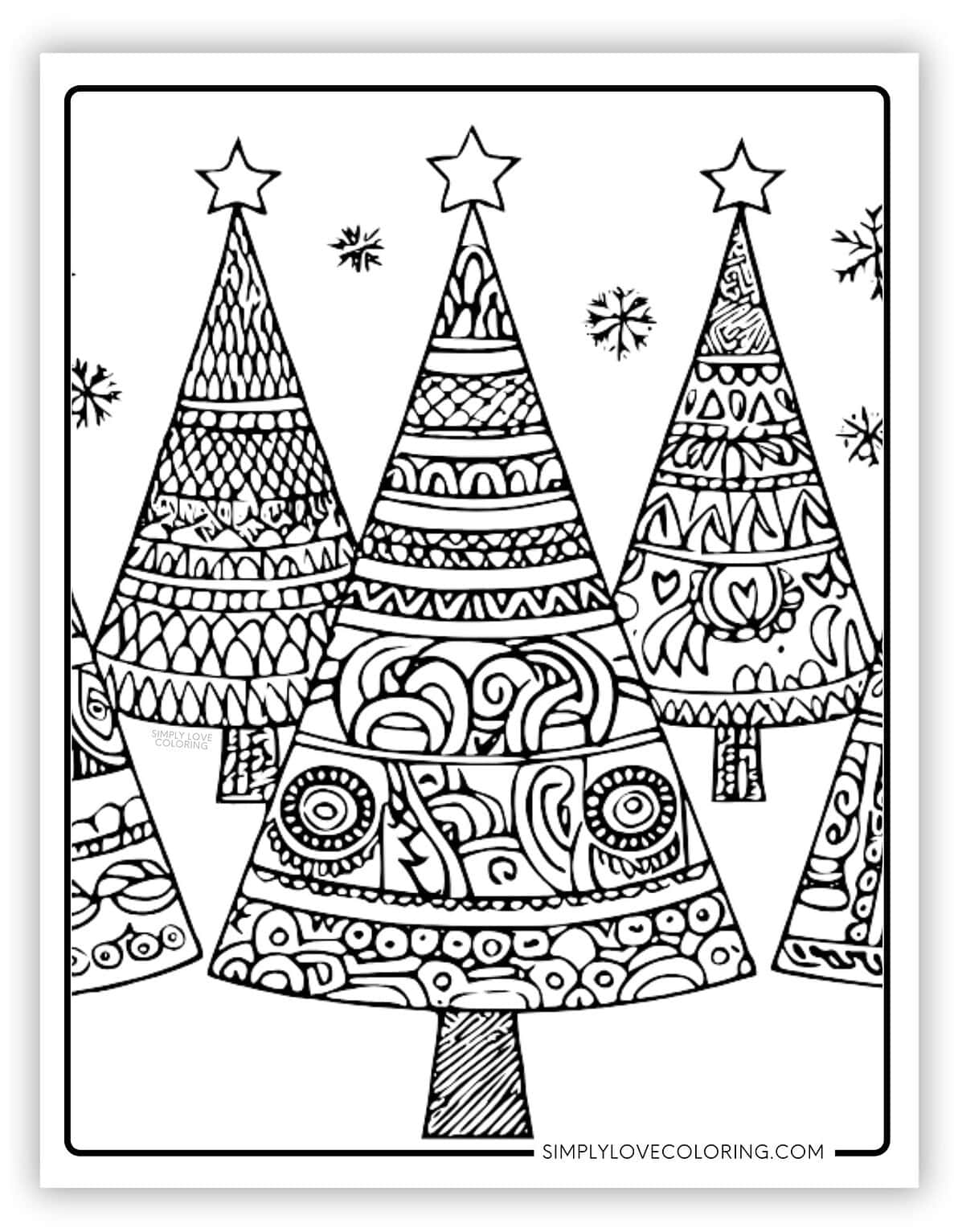 Christmas Mandala Coloring Pages (Free PDF Printables) - Simply Love ...