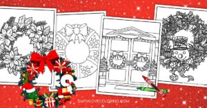 Christmas Wreath Coloring Pages - Simply Love Coloring