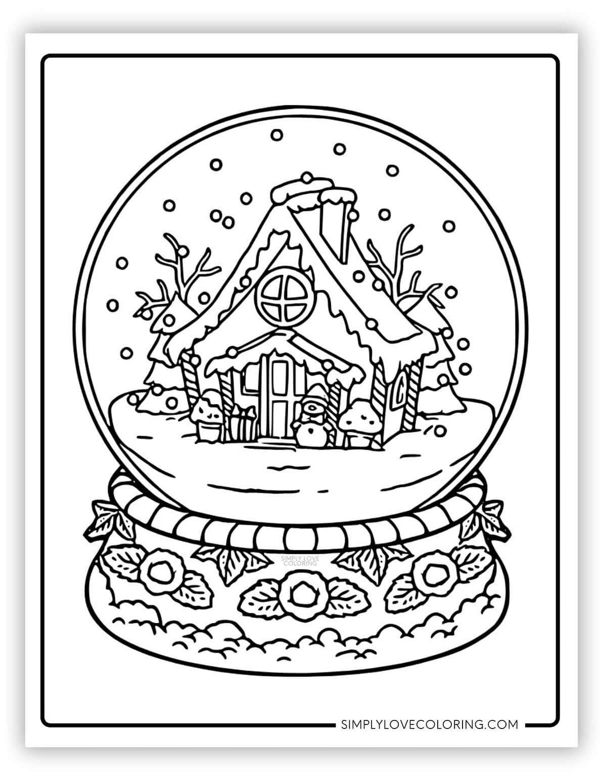 Snow Globe Coloring Pages (Free PDF Printables) - Simply Love Coloring