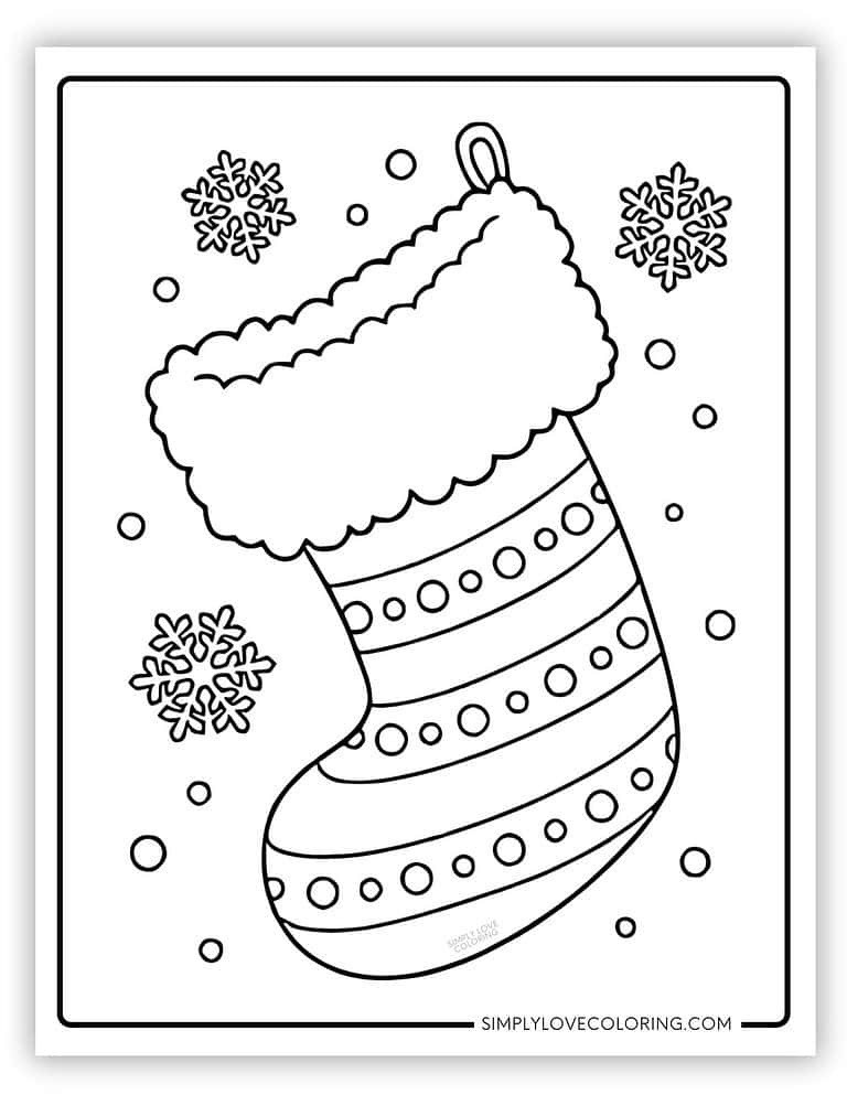 Christmas Stocking Coloring Pages (Free PDF Printables) - Simply Love ...