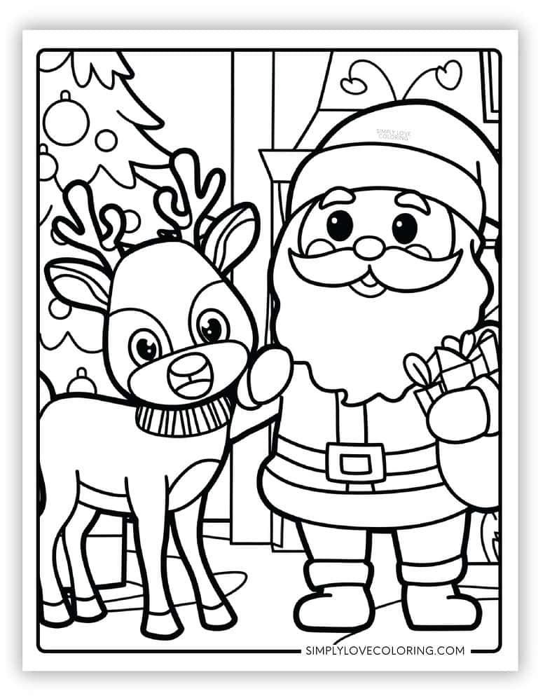 Rudolph Coloring Pages (Free PDF Printables) - Simply Love Coloring