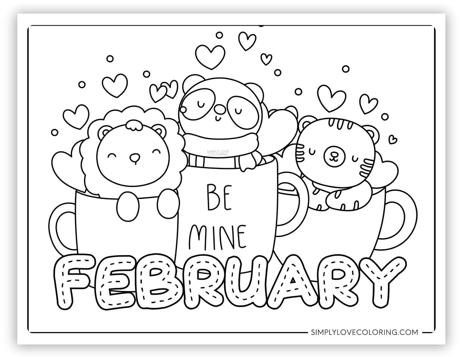 February Coloring Pages (Free PDF Printables) - Simply Love Coloring