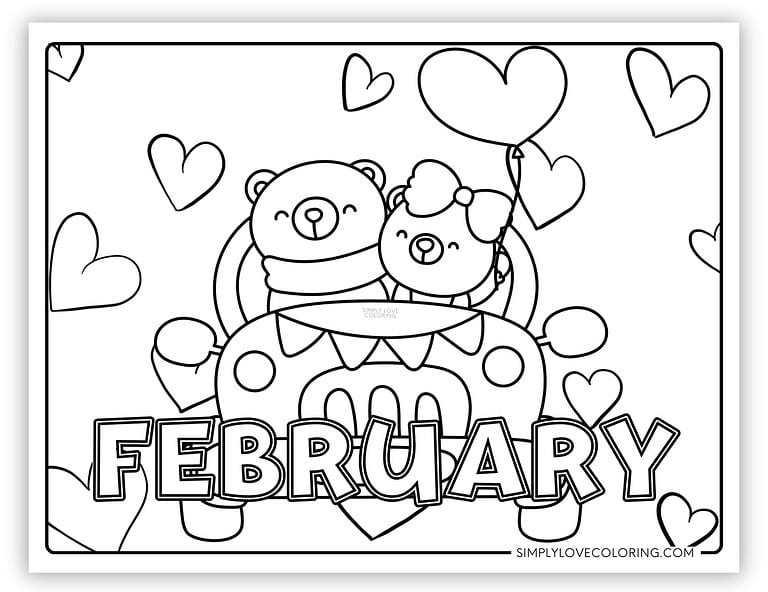 February Coloring Pages (Free PDF Printables) - Simply Love Coloring