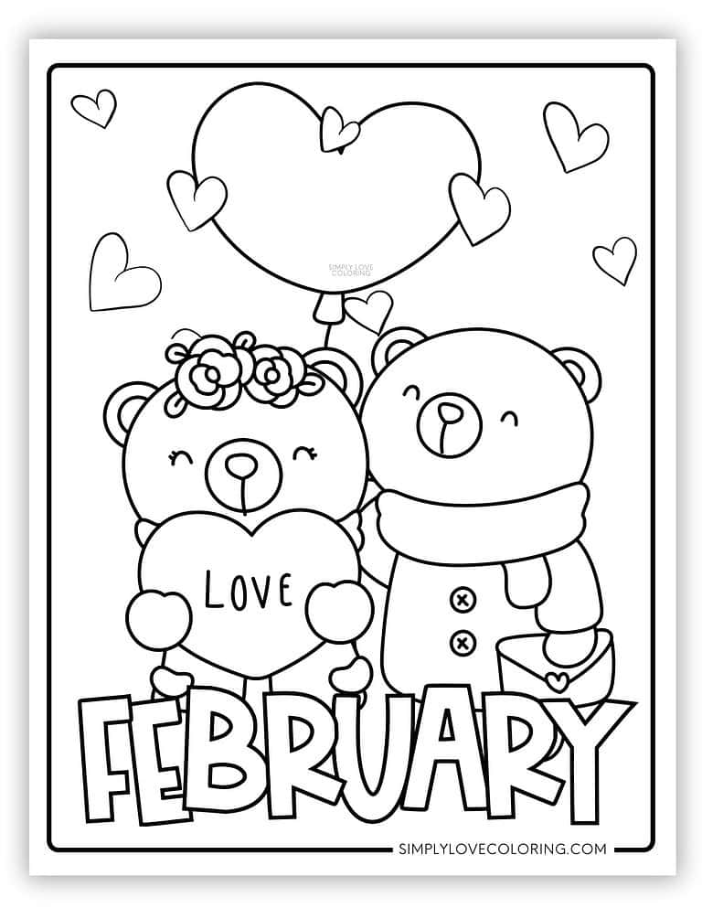 February Coloring Pages (Free PDF Printables) - Simply Love Coloring