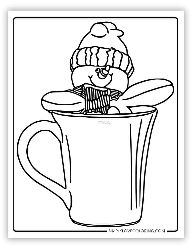 Hot Chocolate Coloring Pages (Free PDF Printables) - Simply Love Coloring