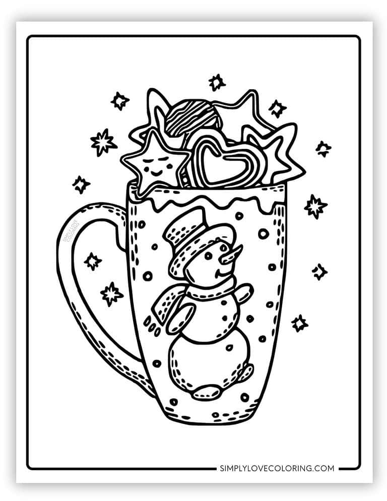 Hot Chocolate Coloring Pages (Free PDF Printables) - Simply Love Coloring