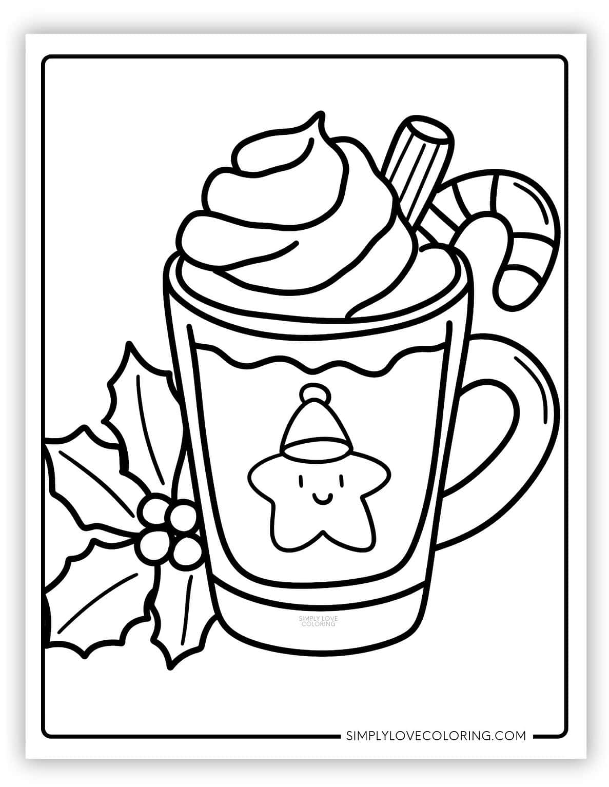 Hot Chocolate Coloring Pages (Free PDF Printables) - Simply Love Coloring