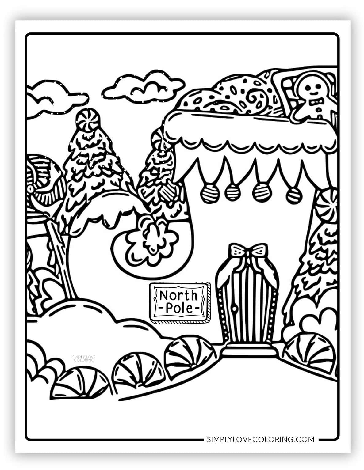 North Pole Coloring Pages (Free PDF Printables) - Simply Love Coloring