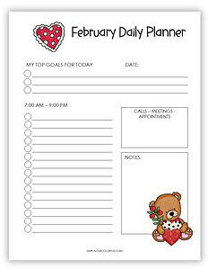 February Planner Printables (Free PDF Downloads) - Simply Love Coloring
