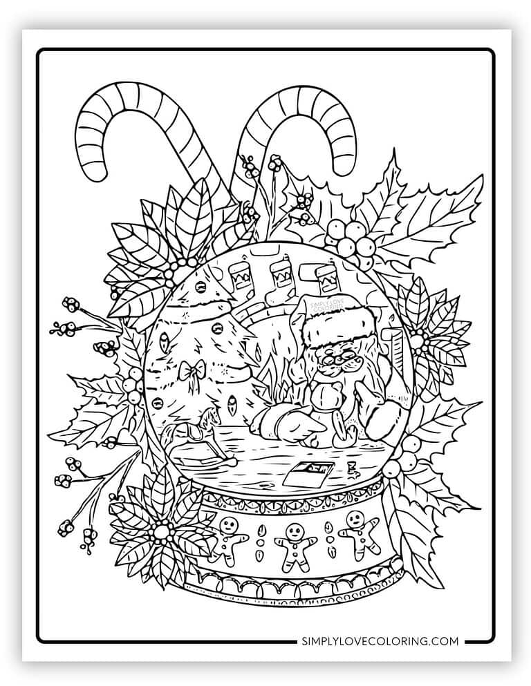 Snow Globe Coloring Pages (Free PDF Printables) - Simply Love Coloring