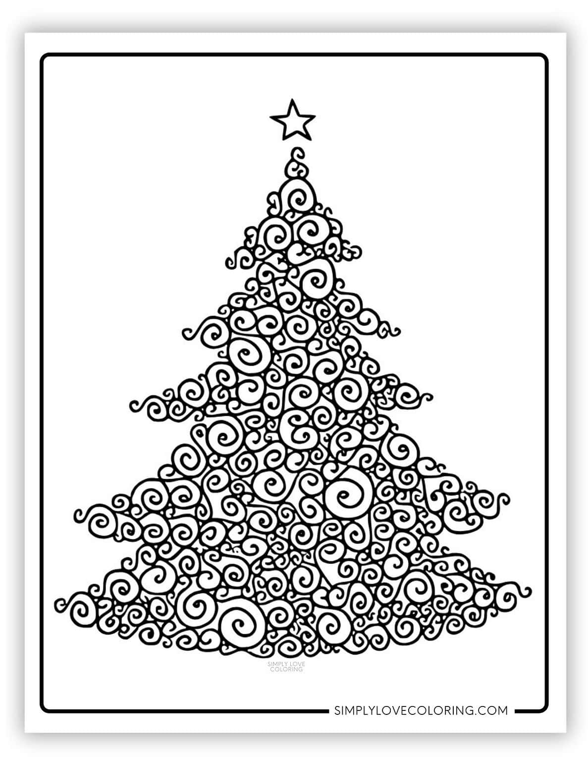 Christmas Tree Coloring Pages (Free PDF Printables) - Simply Love Coloring