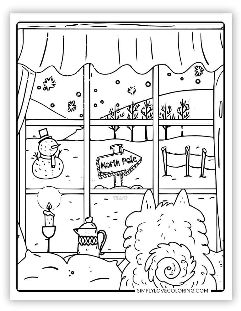 North Pole Coloring Pages (Free PDF Printables) - Simply Love Coloring