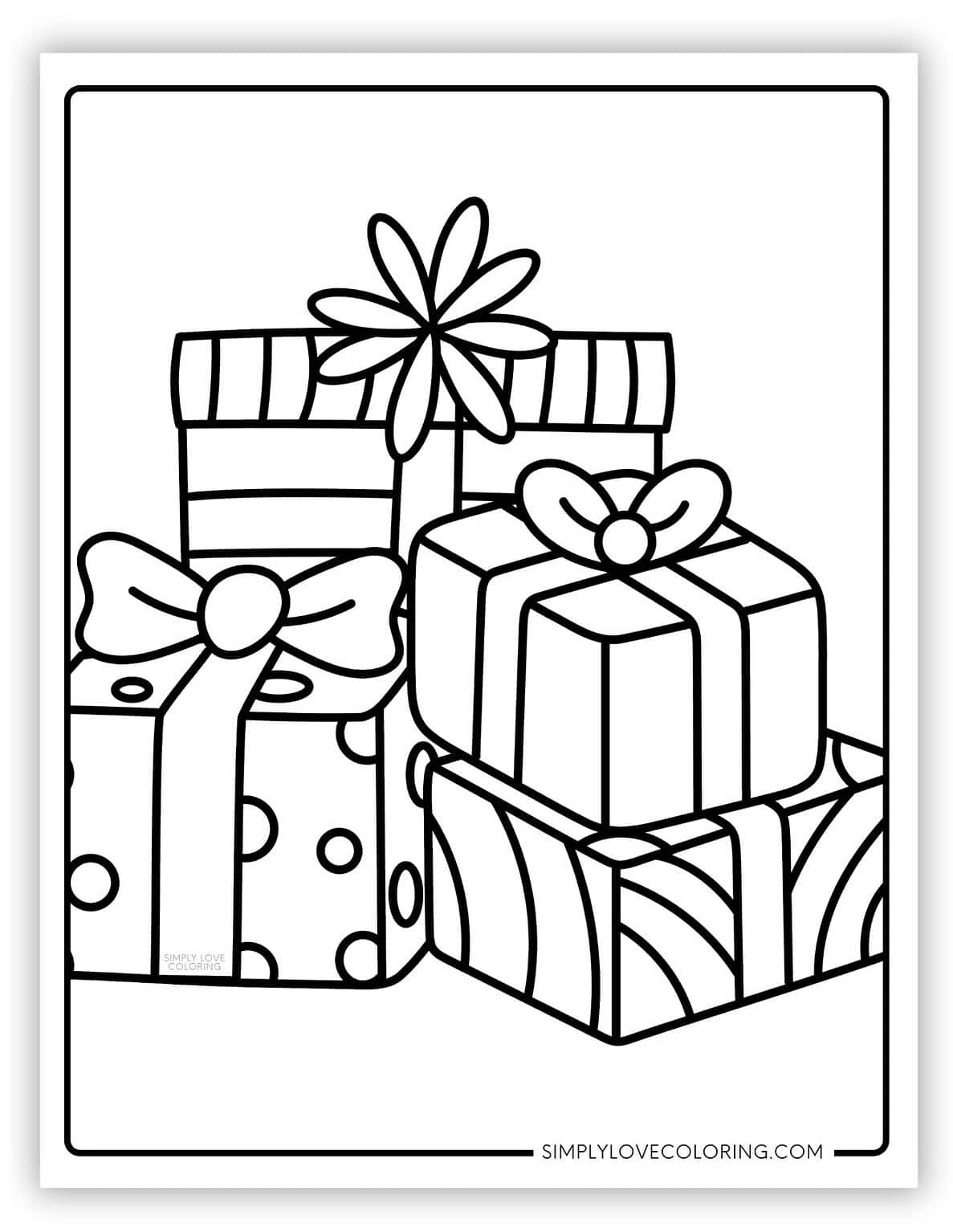 Christmas Present Coloring Pages (Free PDF Printables) - Simply Love ...